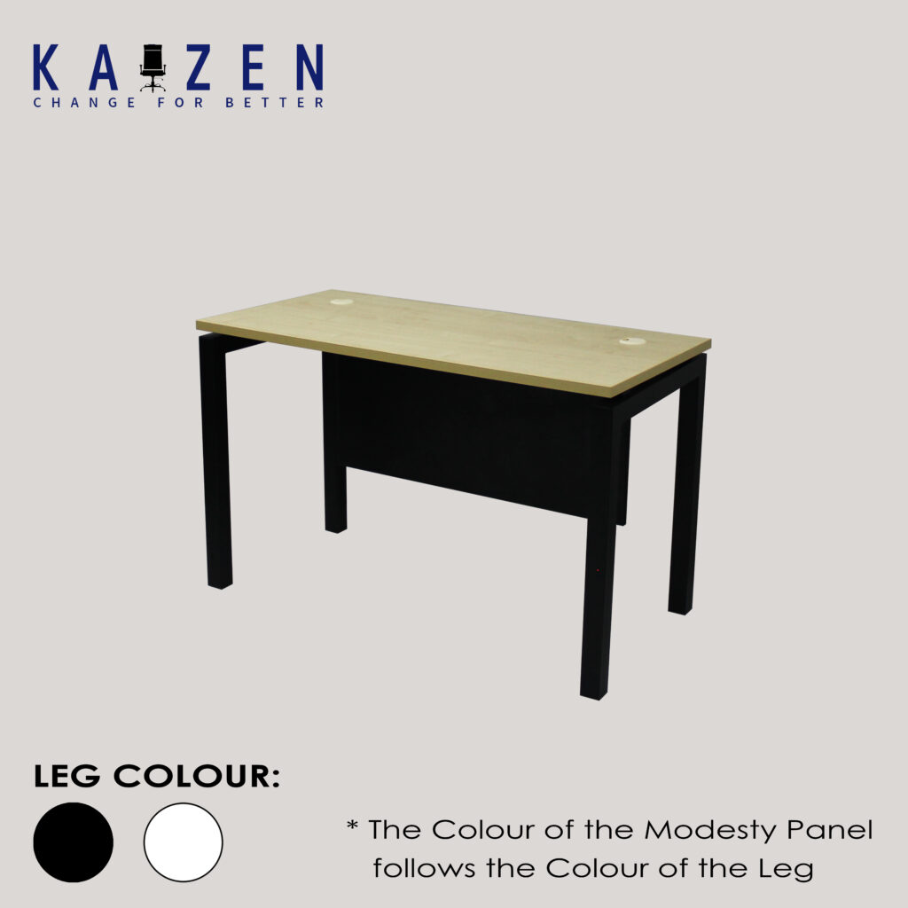 ET-03 Executive Table with Metal N Leg c/w Modesty Panel - Kaizen Home ...
